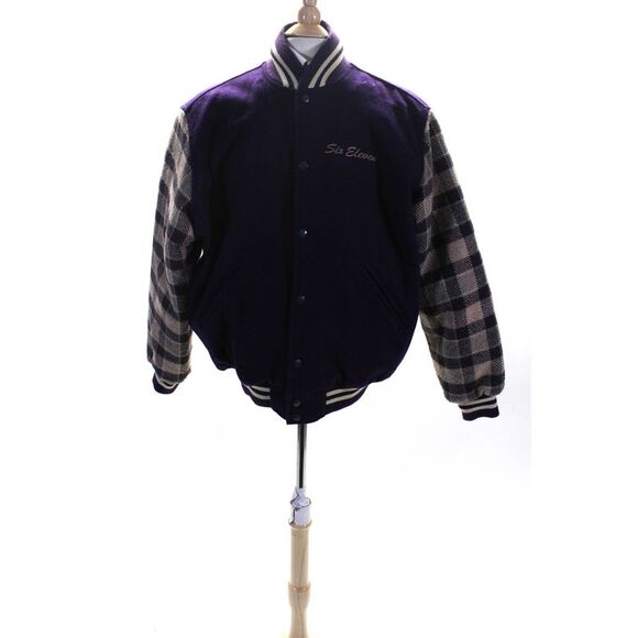 Six Eleven | Jackets & Coats | Six Eleven Mens Wool Plaid Snap Closure ...